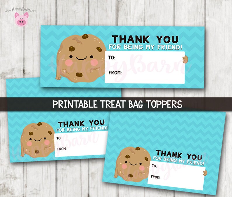 Printable Cookie Bag Toppers Valentines Day Treat Bag - Etsy