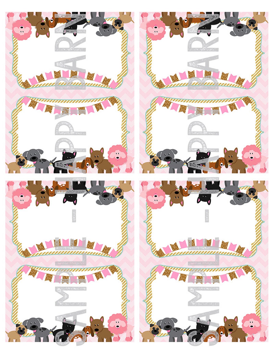 Puppy Food Tent Labels Printable Pawty Food Labels Puppy - Etsy