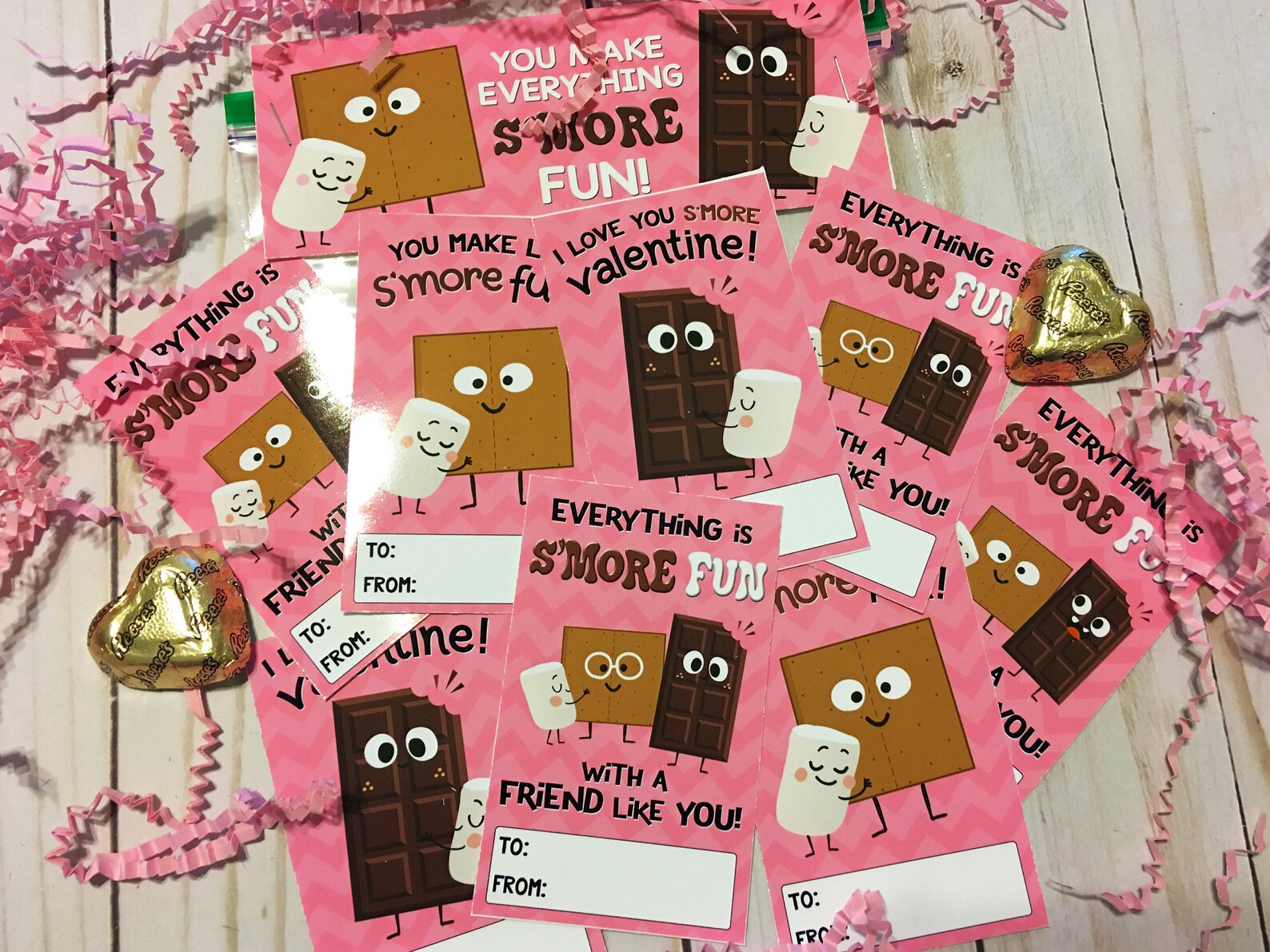 Printable S'mores Valentine's Day Cards, Smores Valentines Cards ...