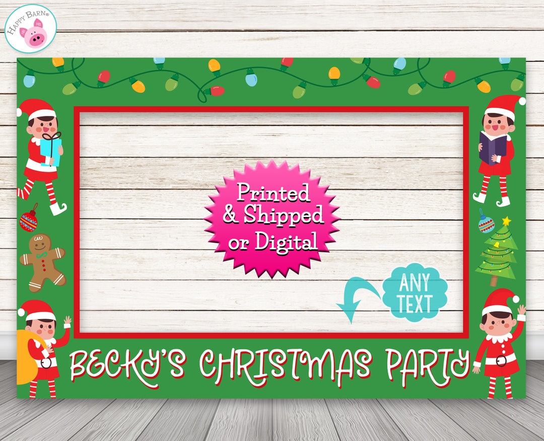 Elf Photo Booth Frame, Children's Christmas Photo Booth Frame - Elves ...