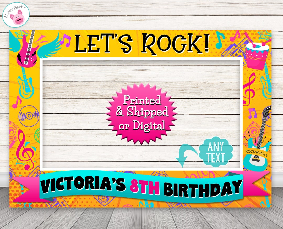 Music Photo Booth Frame, Music Party, Instrument Birthday Photo Prop ...