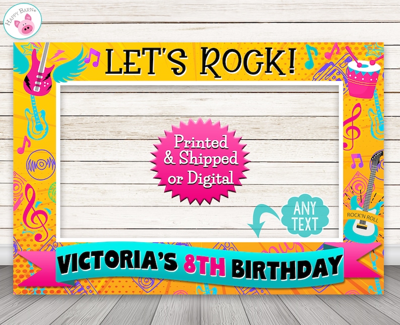 Music Photo Booth Frame Music Party Instrument Birthday | Etsy