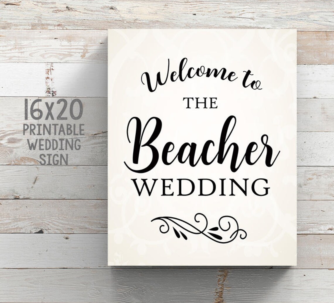 Printable Wedding Sign Wedding Welcome Sign Custom Wedding - Etsy