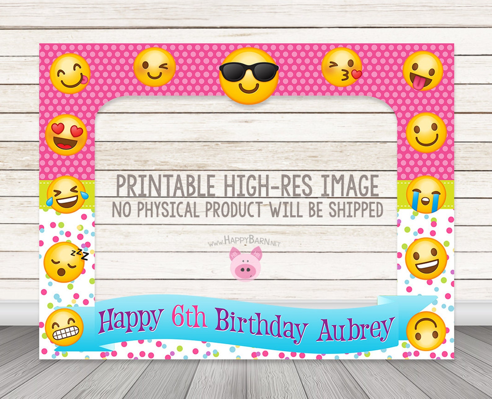 Emoji Photo Booth Frame Emoji Photo Prop Emoji Selfie Frame - Etsy