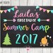Printable First Day of Summer Camp Chalkboard Sign, Printable Summer ...
