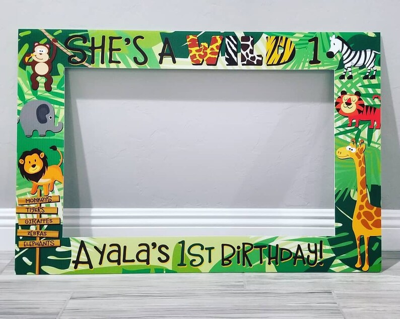 Safari Photo Booth Frame PRINTED & SHIPPED or DIGITAL - Etsy Australia