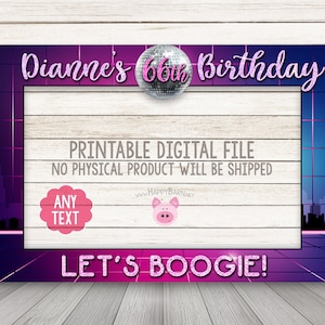 PRINTABLE Disco Photo Booth Frame, 70s Photo Booth Frame, Disco ...