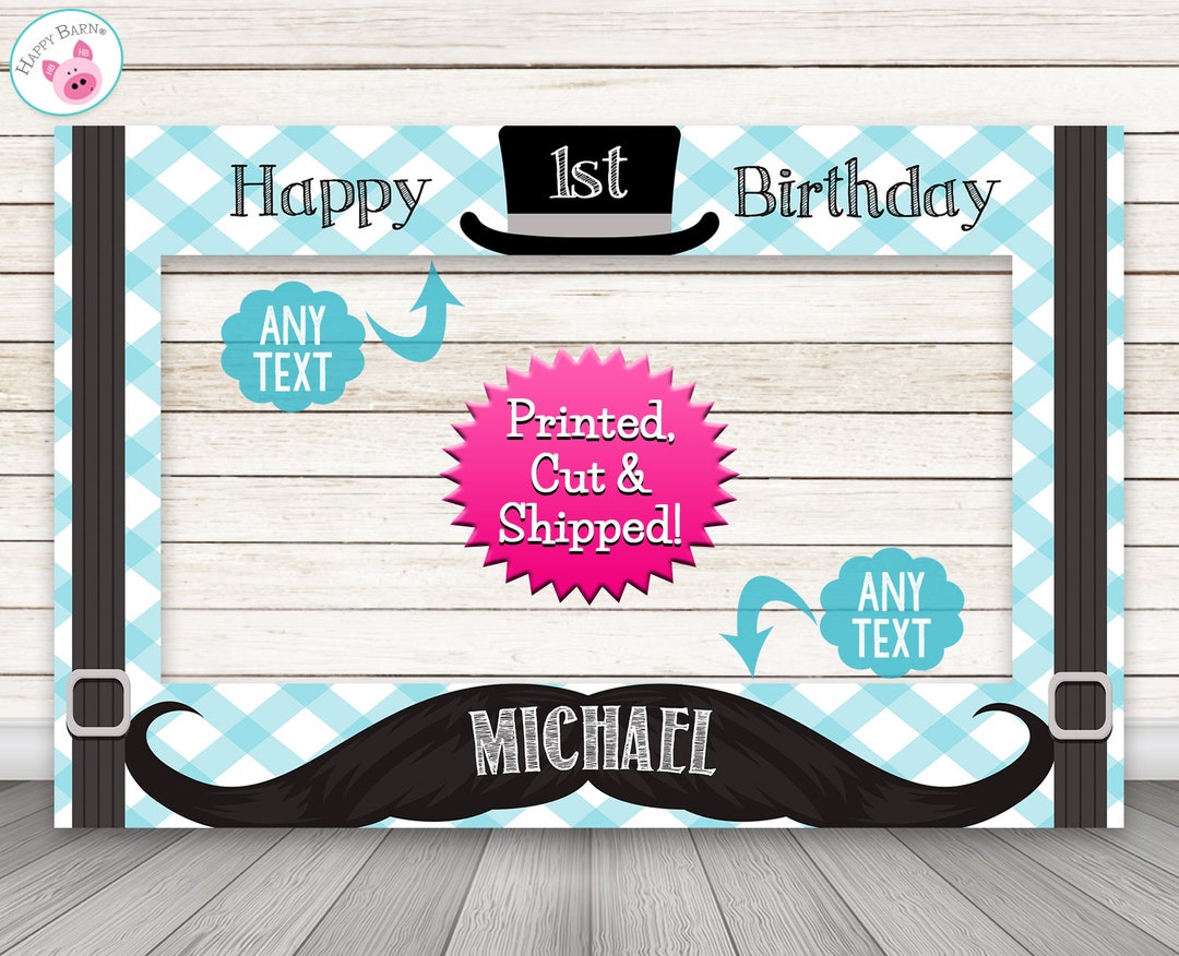 Little Man Photo Booth Frame - PRINTED & SHIPPED or DIGITAL - Little ...