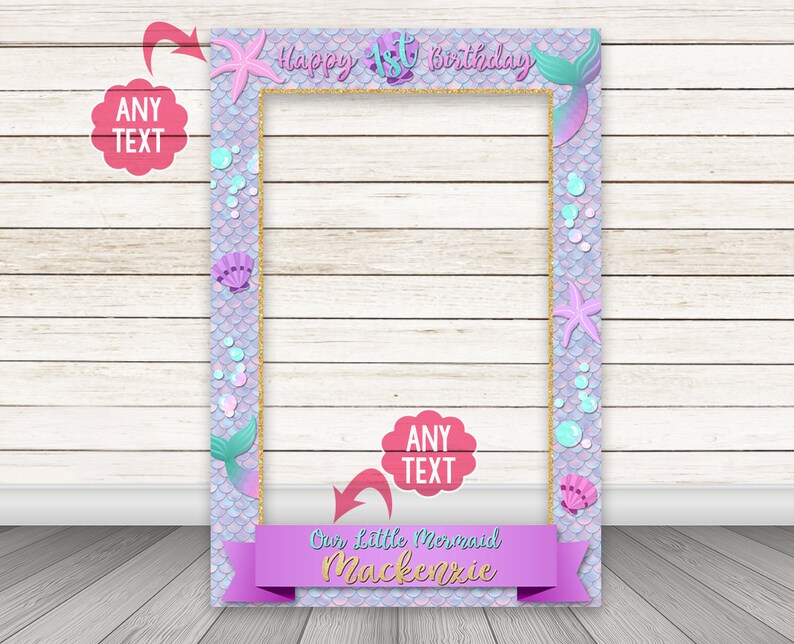 Mermaid Photo Booth Frame Mermaid Photo Prop Frame Mermaid - Etsy