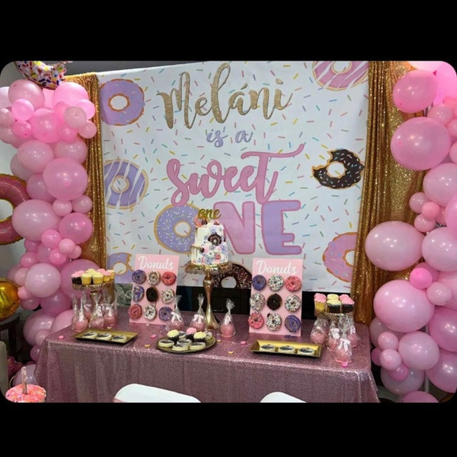Donut Photo Backdrop Donut Backdrop Donut Sprinkles - Etsy
