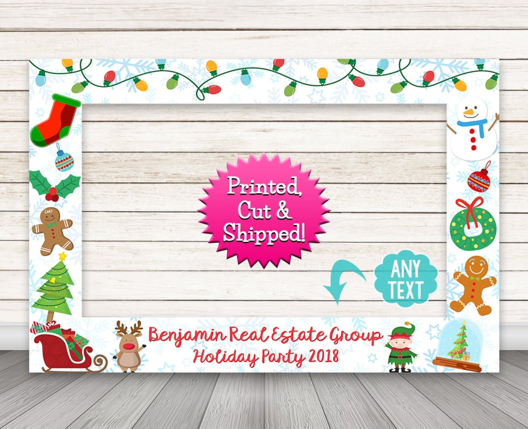 Christmas Photo Booth Frame - Holiday Party Photo Booth Prop ...