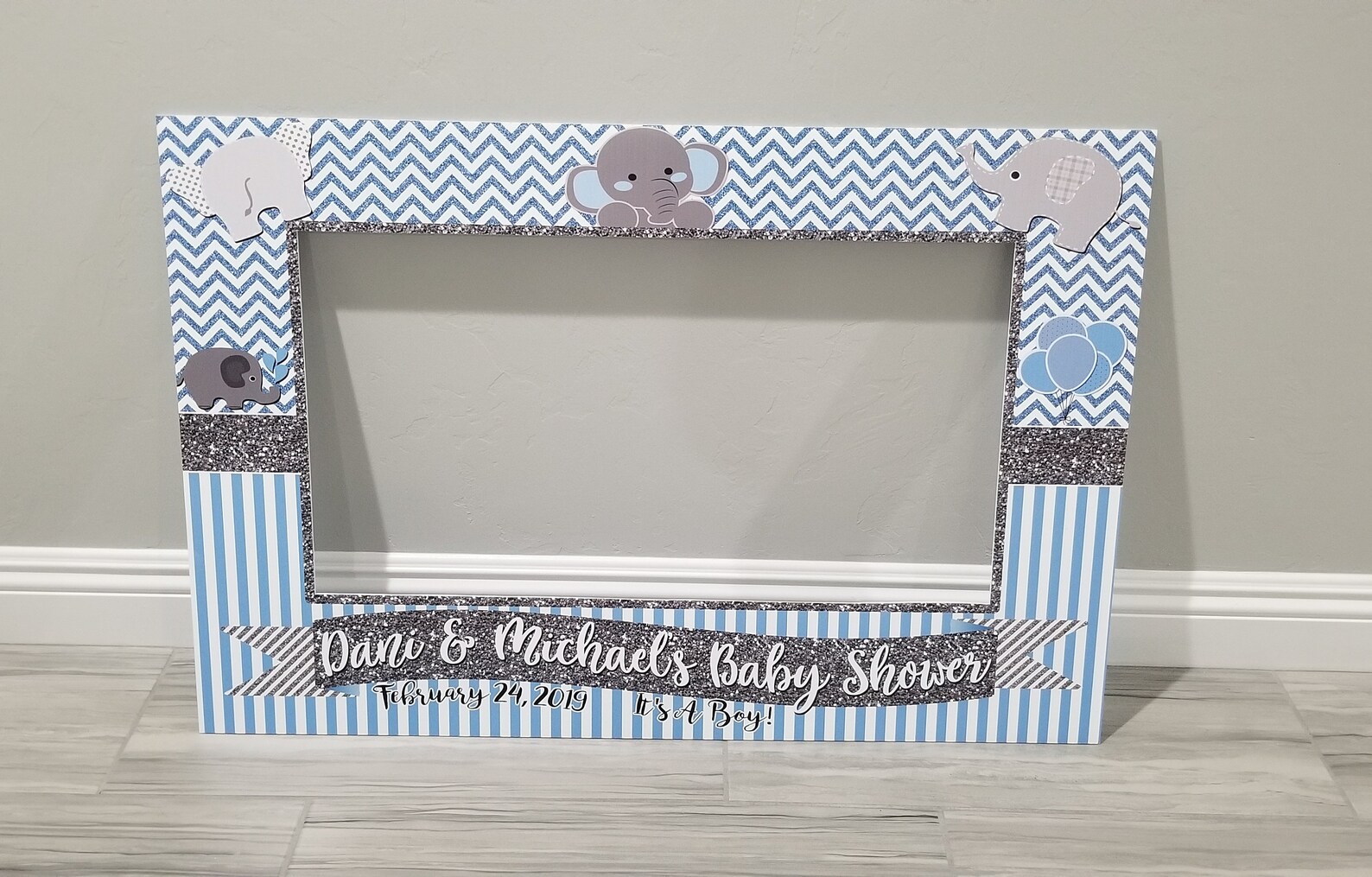 Elephant Baby Shower Photo Booth Frame PRINTED & SHIPPED or - Etsy