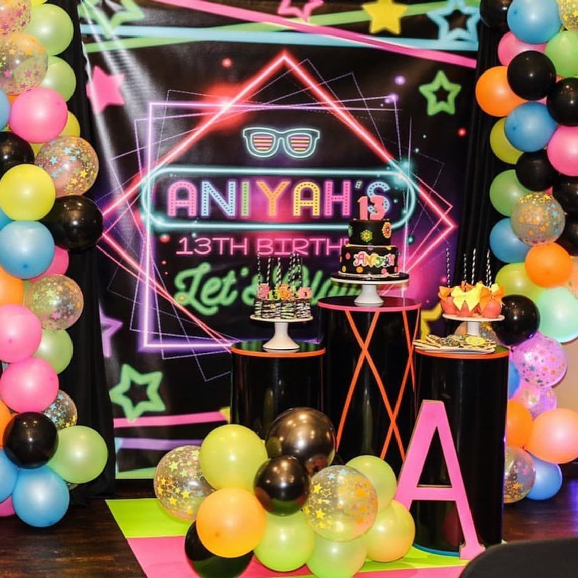 Glow Backdrop Glow Background Neon Glow Backdrop Paint Glow - Etsy