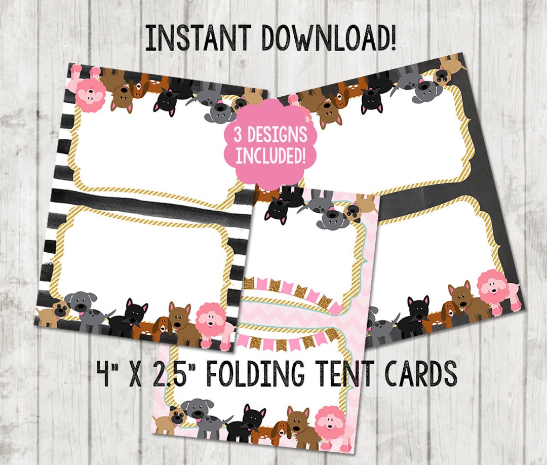 Puppy Food Tent Labels, Printable Pawty Food Labels, Puppy Party ...