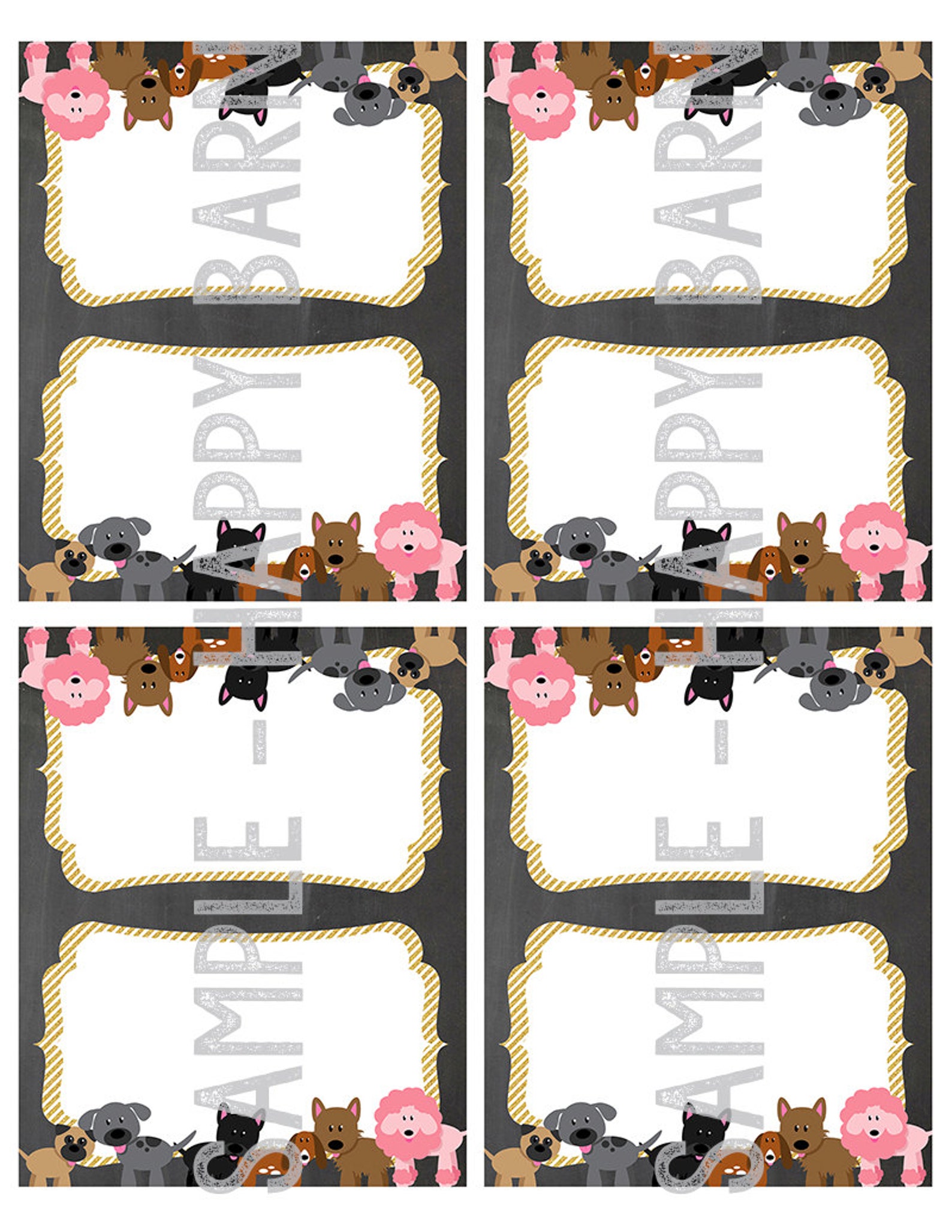 Puppy Food Tent Labels, Printable Pawty Food Labels, Puppy Party ...