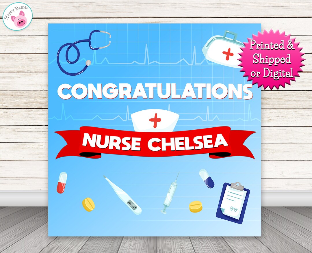 Nurse Photo Backdrop, Congratulations Nuse Photo Backdrop, Nurse ...