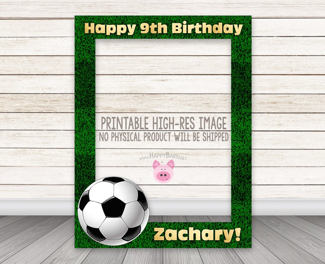 PRINTABLE Soccer Photobooth Frame, Football Photo Booth Frame, Sports ...