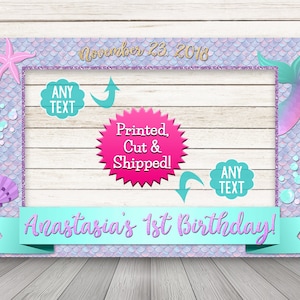 Mermaid Photo Booth Frame Prop - PRINTED & SHIPPED or DIGITAL - Mermaid ...