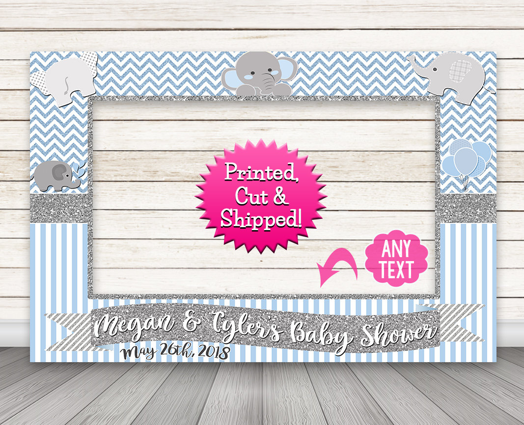 Elephant Baby Shower Photo Booth Frame PRINTED & SHIPPED or - Etsy