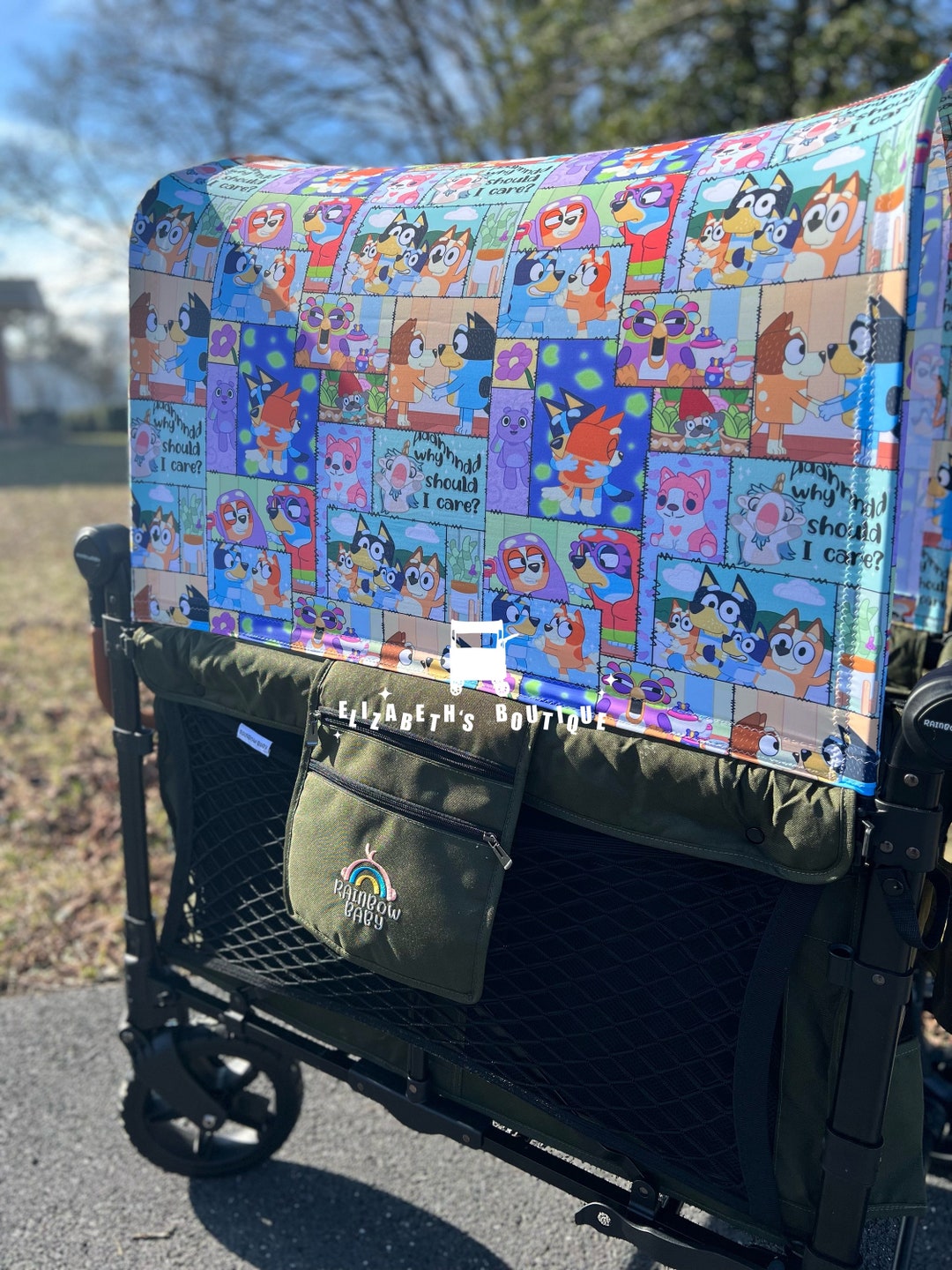 Made to Order-blue Heeler Patchwork Wagon Canopy ,seat Covers for Your ...