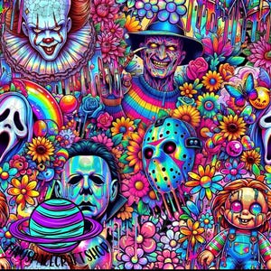 Made to Order- Horror Friends Halloween Wagon Canopy, Seat Covers for ...