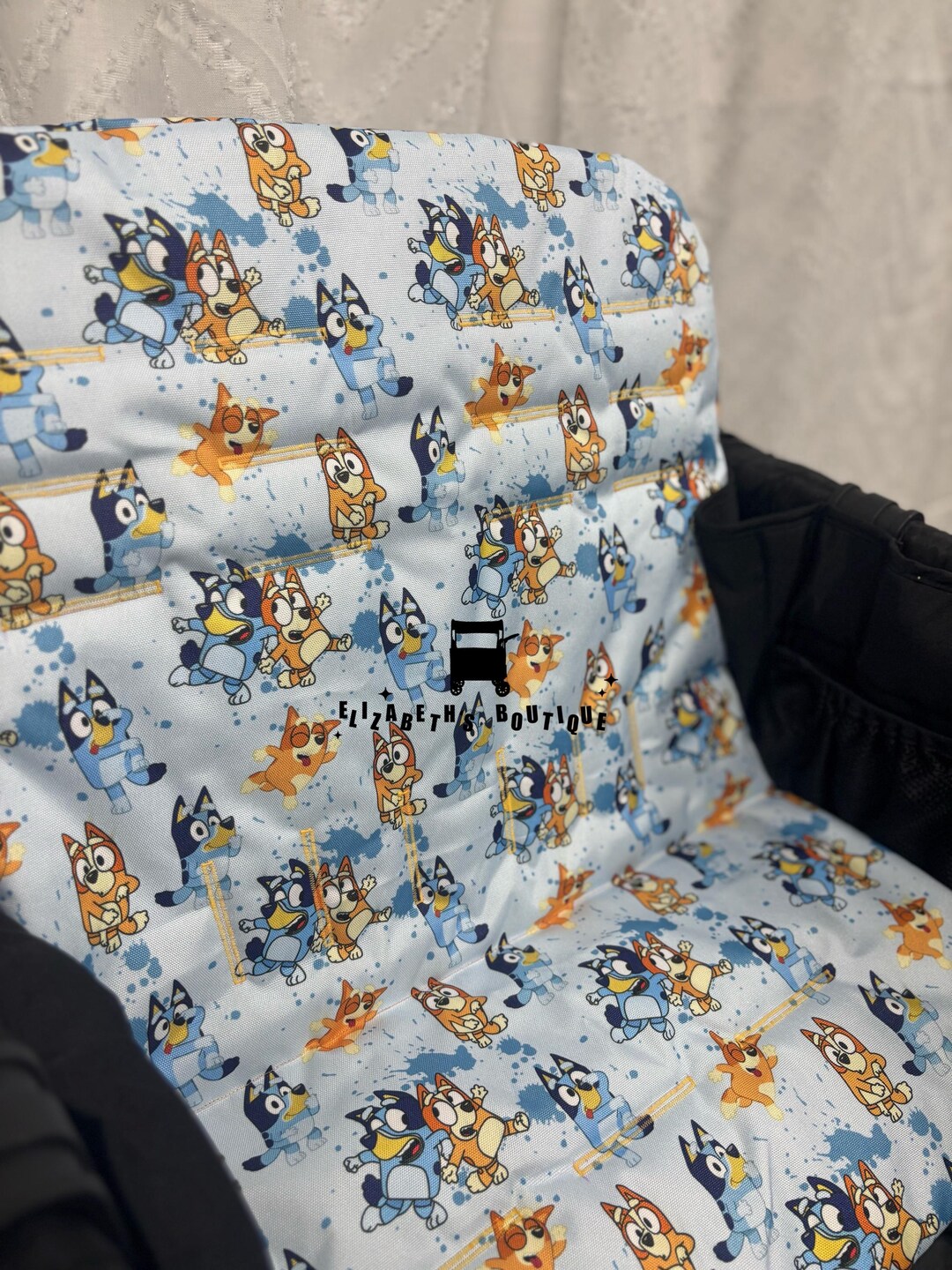 Made to Order- Splatter Paint Blue Heeler Canopy, Seat Covers, for Your ...