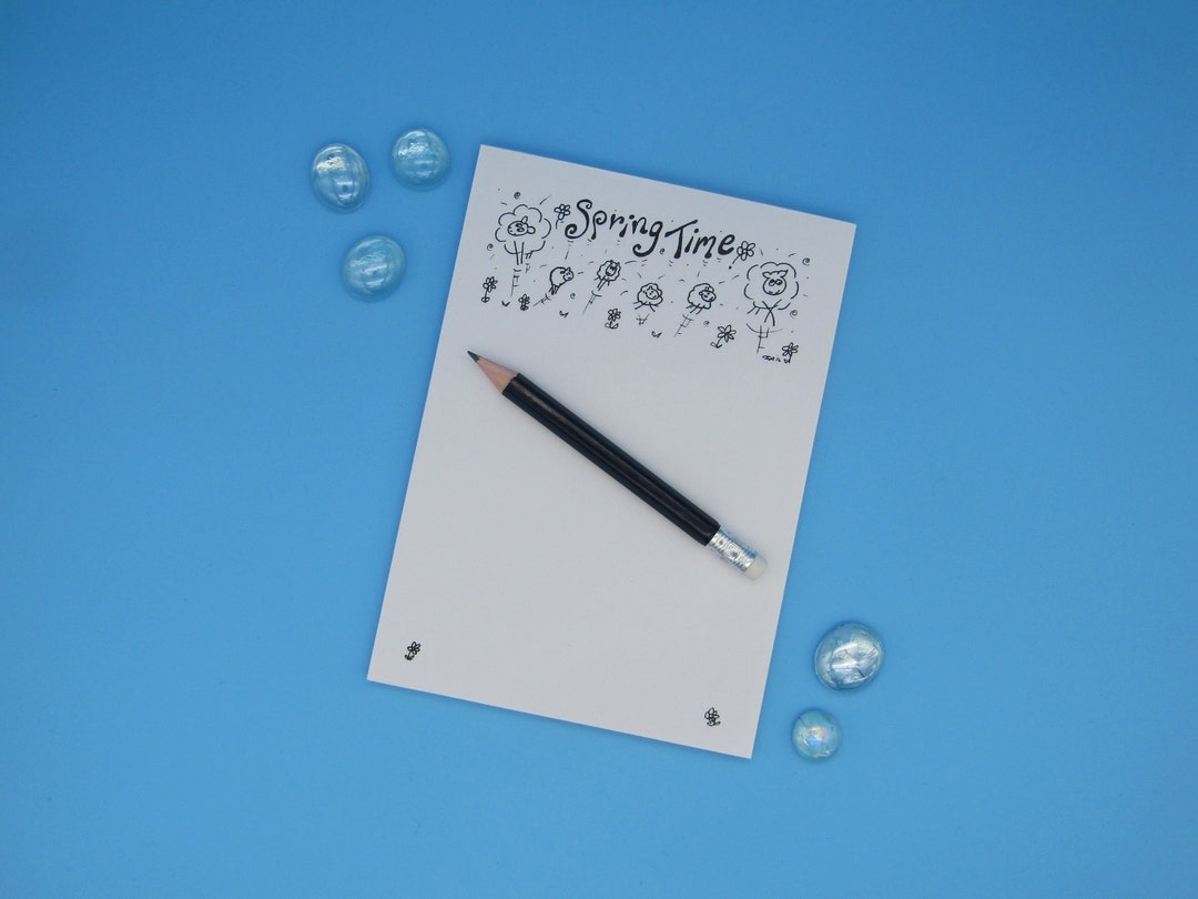 Springy Sheep A6 Notepad, Spring Notepad, Easter Gift, Spring Time ...