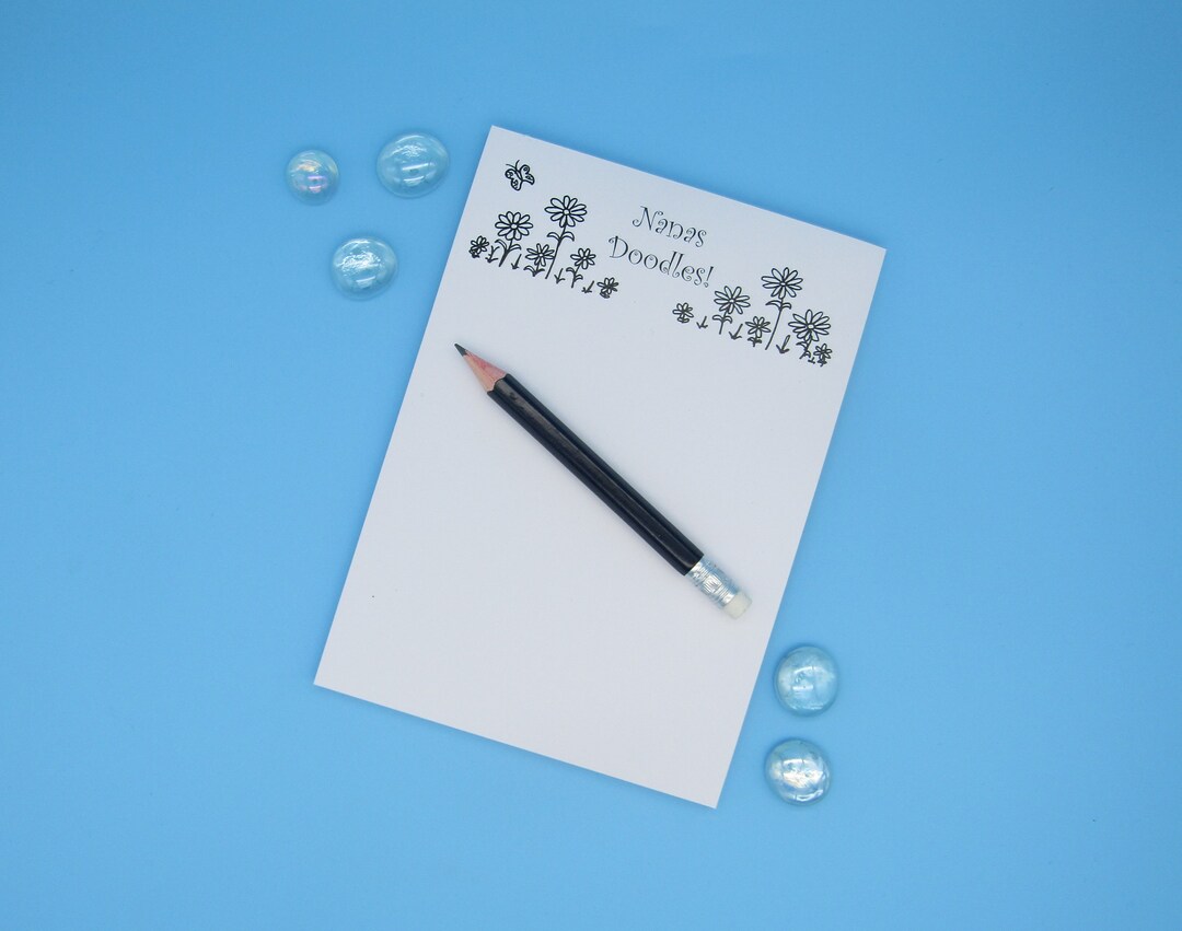 Nana's Doodles Notepad, A6 Flower Design, Gift for Grandma - Etsy