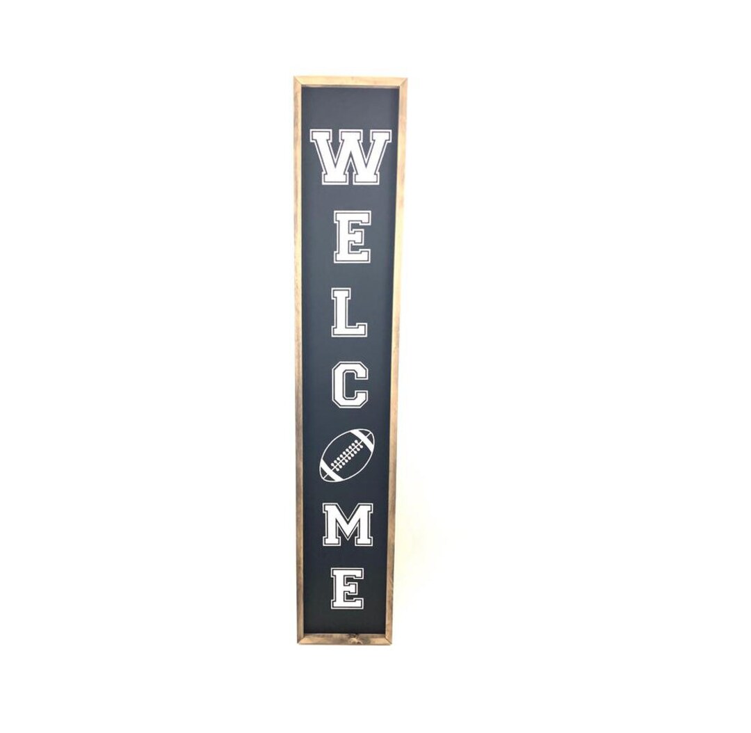 Welcome Football Porch Board - Etsy