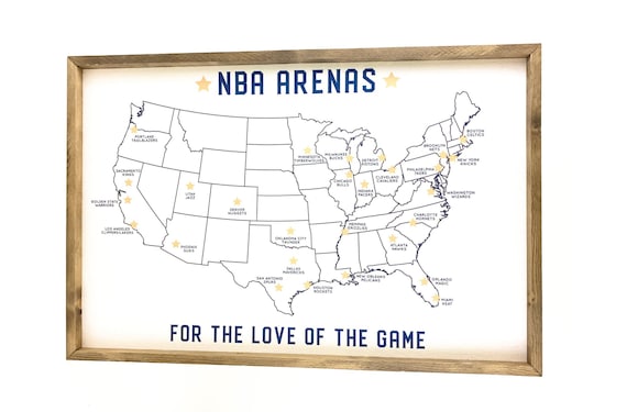 NBA Arena Map Pinboard - Etsy