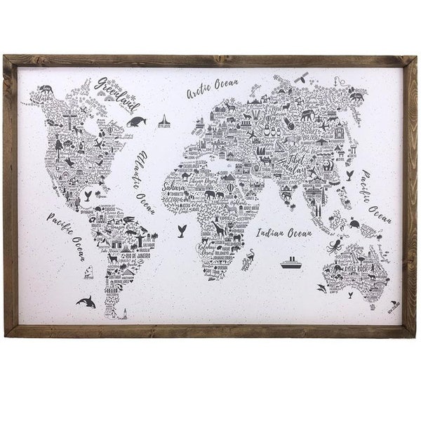 Typography Map - Etsy