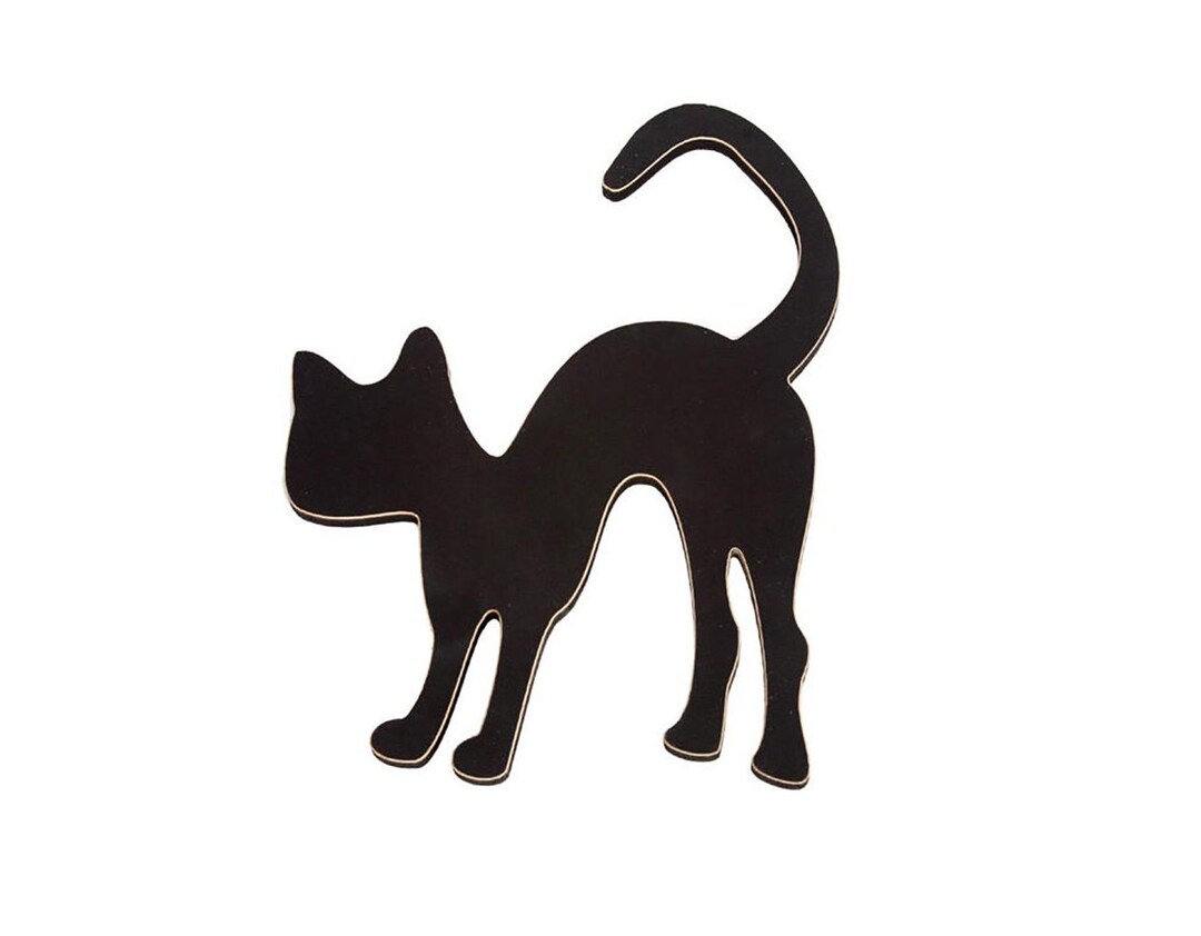 Black Cat Shape - Etsy