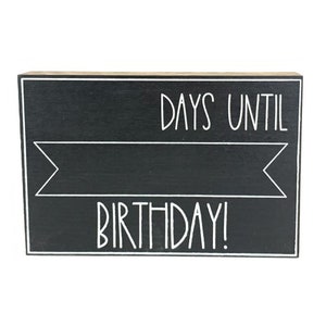Days Until Birthday Large Countdown Shelf Block - Etsy