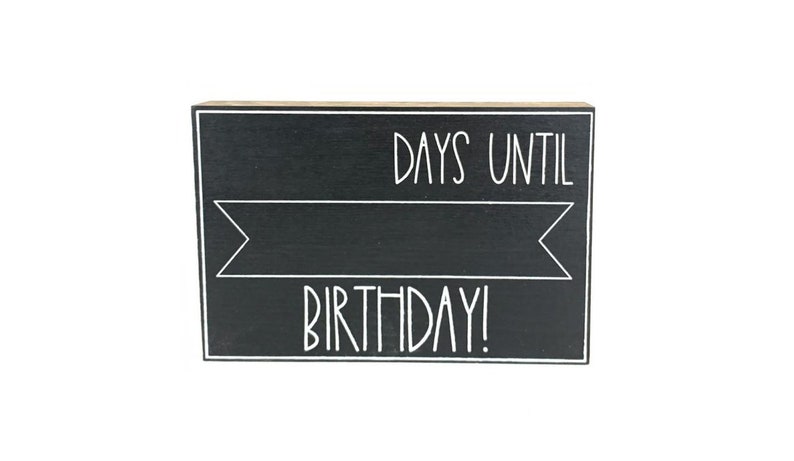 Days Until Birthday Large Countdown Shelf Block - Etsy