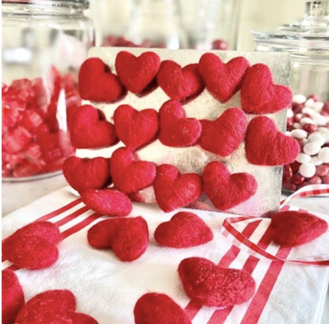 Felt Heart Magnet Set - Etsy