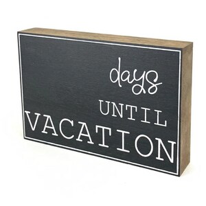 Days Until Vacation Large Countdown Shelf Block - Etsy
