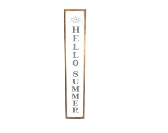 Hello Summer Porch Sign Tall Porch Sign Welcome Sign Porch Leaner - Etsy
