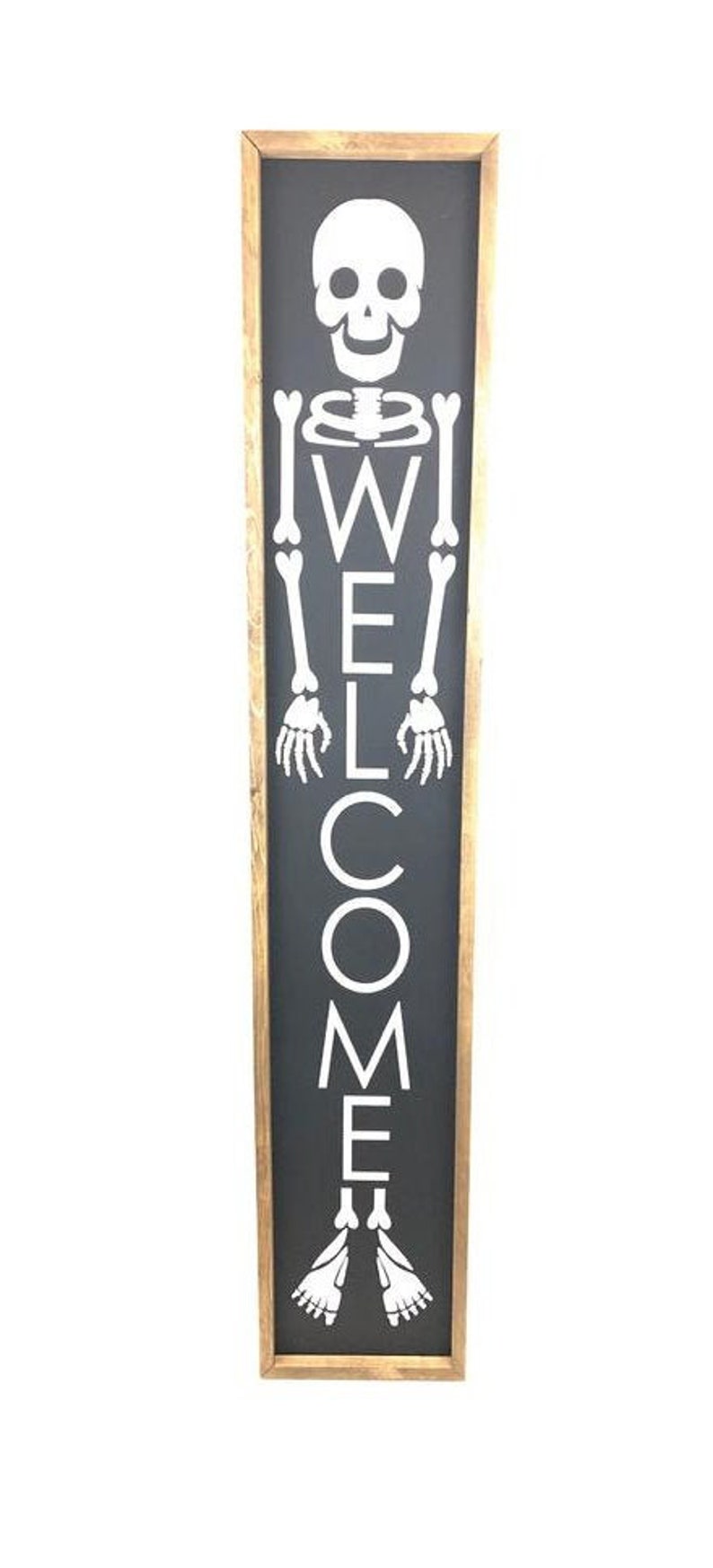 Skeleton Welcome Porch Board | Etsy