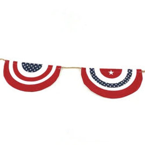 Felt And Fabric American Flag Garland Bunting Independence Etsy