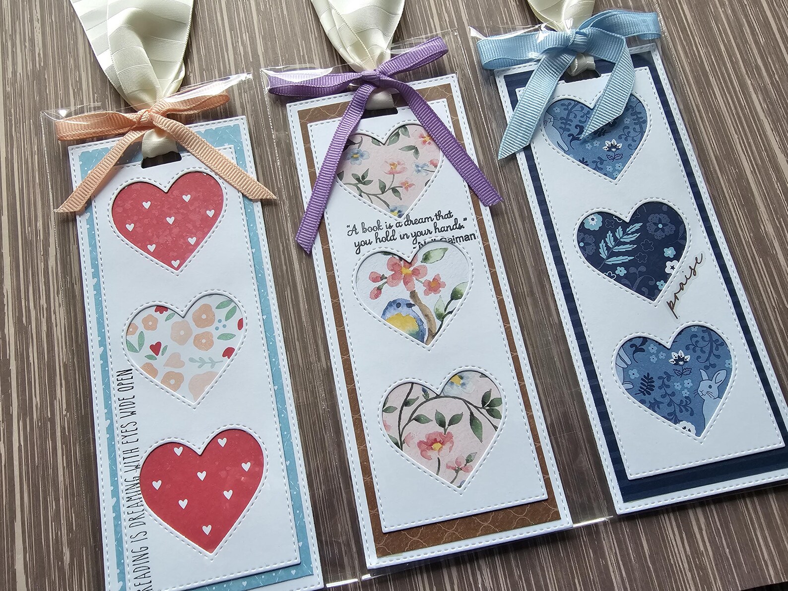 Fancy Handmade Paper Bookmarks | Birds, Animals, Flowers & Hearts ...