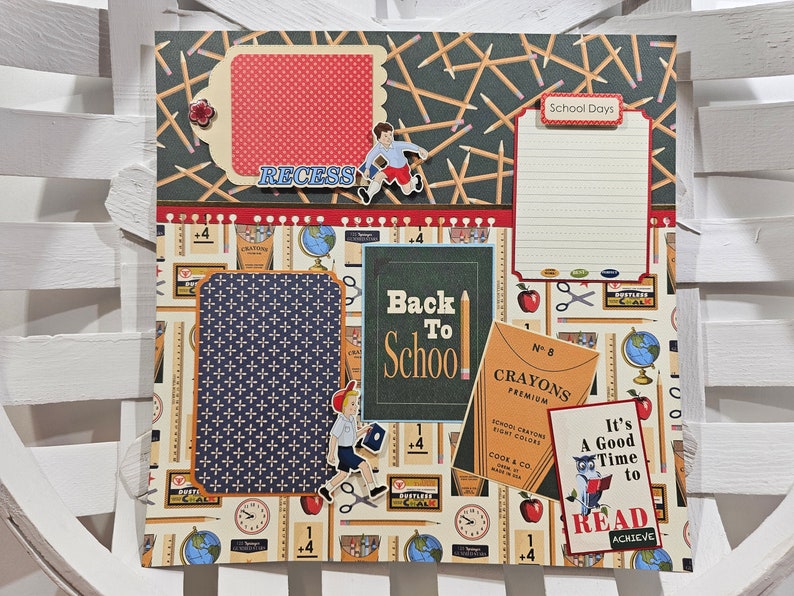 Back to School Scrapbook Pages for Your Student, School Photos for Kid ...