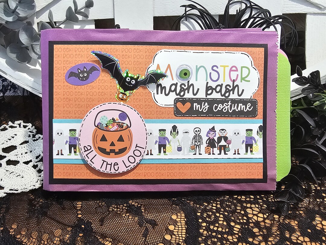 Halloween Paper Bag Album, Monster Mash Photo Album for Halloween - Etsy