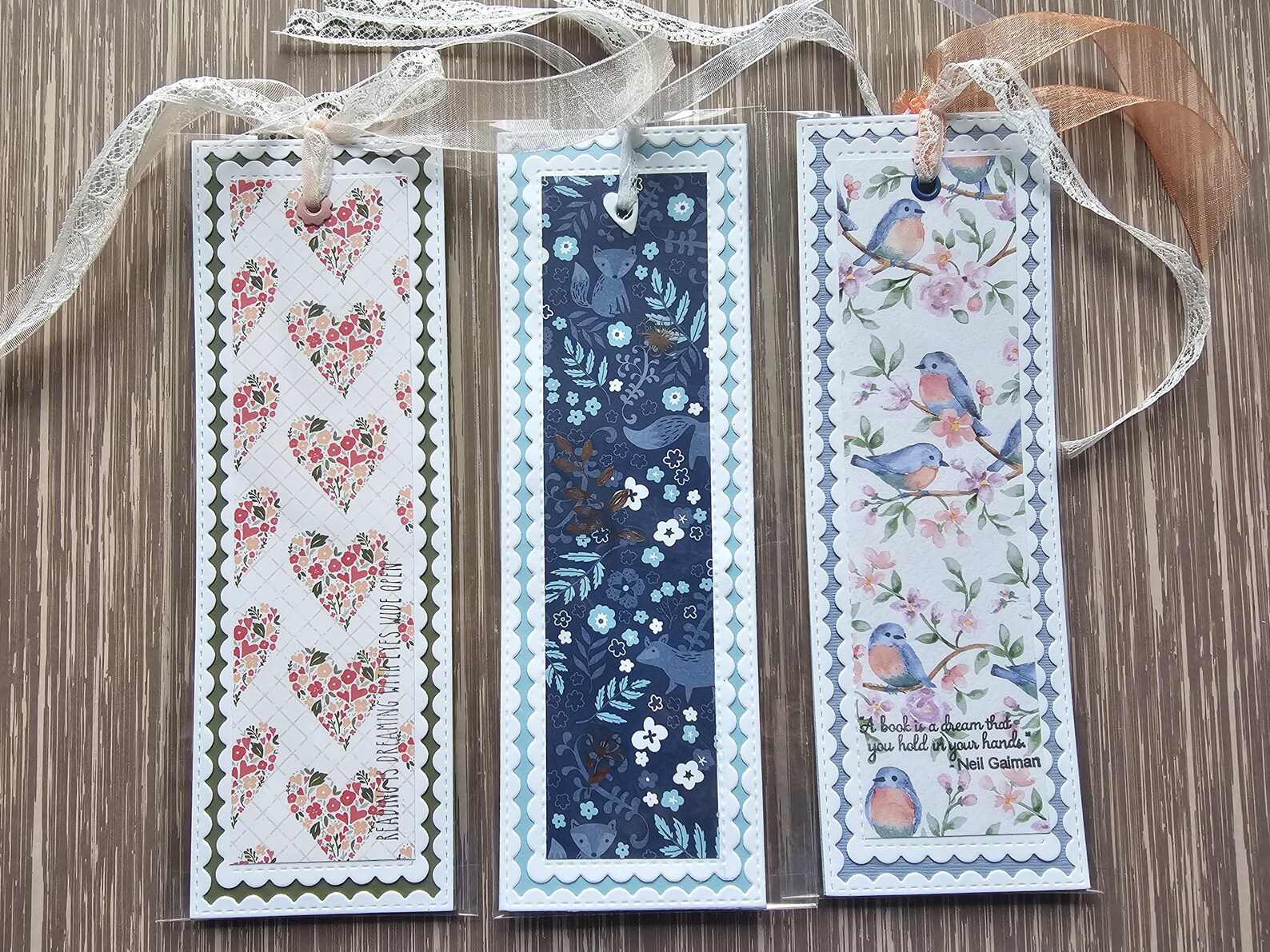 Fancy Handmade Paper Bookmarks | Birds, Animals, Flowers & Hearts ...