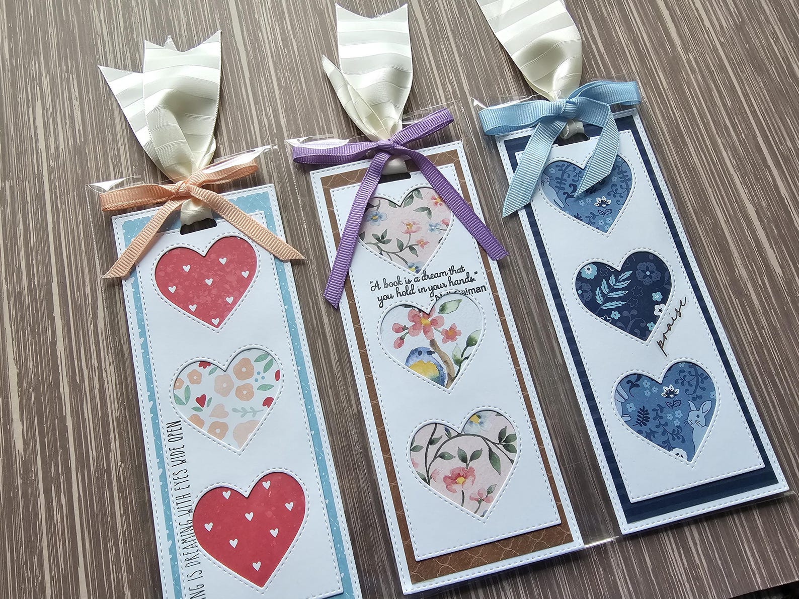 Fancy Handmade Paper Bookmarks | Birds, Animals, Flowers & Hearts ...