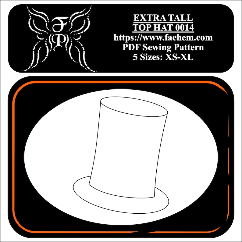 Extra Tall Top Hat - Digital Sewing Pattern - Etsy