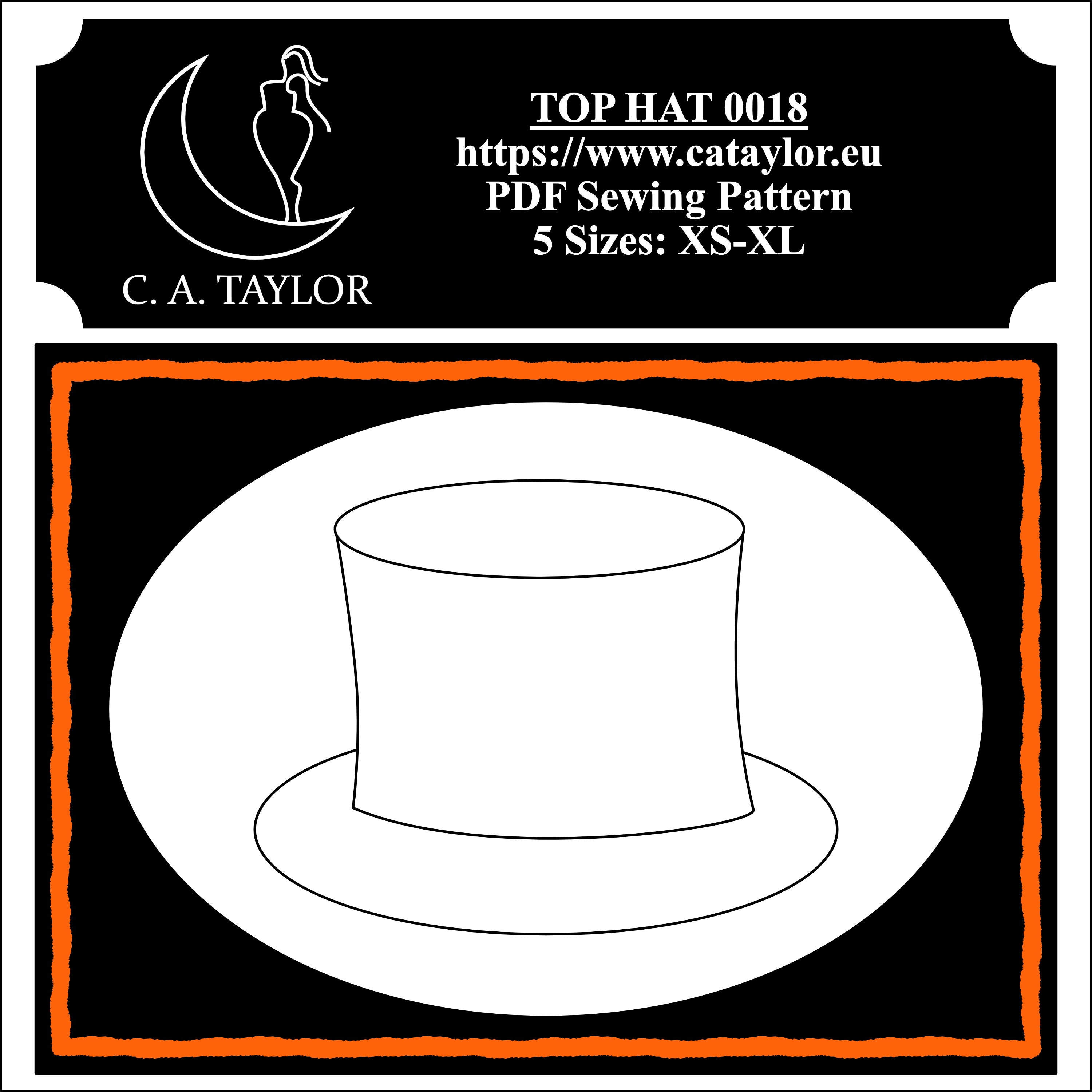 Top Hat Digital Sewing Pattern - Etsy