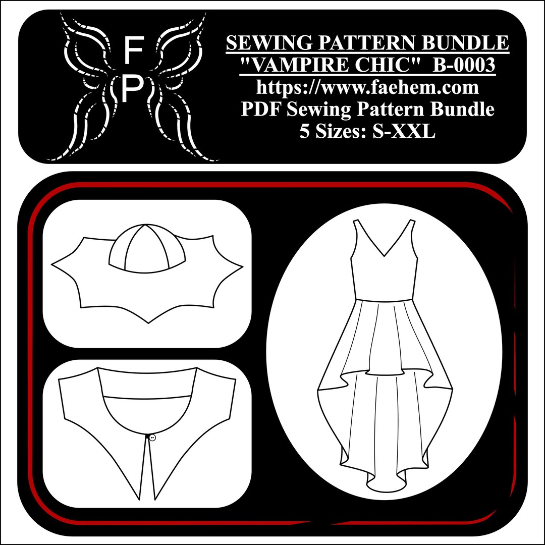 Vampire Chic - Digital Sewing Pattern Bundle - Etsy