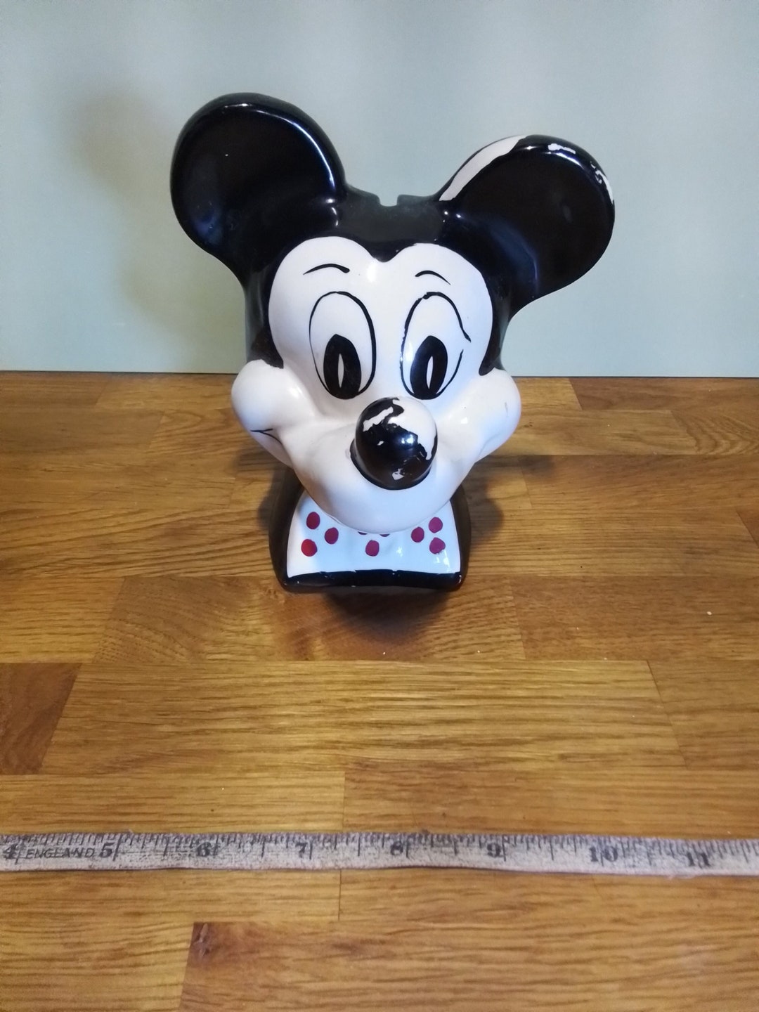 Vintage Ceramic Mickey Mouse Inspired Money Box, R Moss Ltd - Etsy