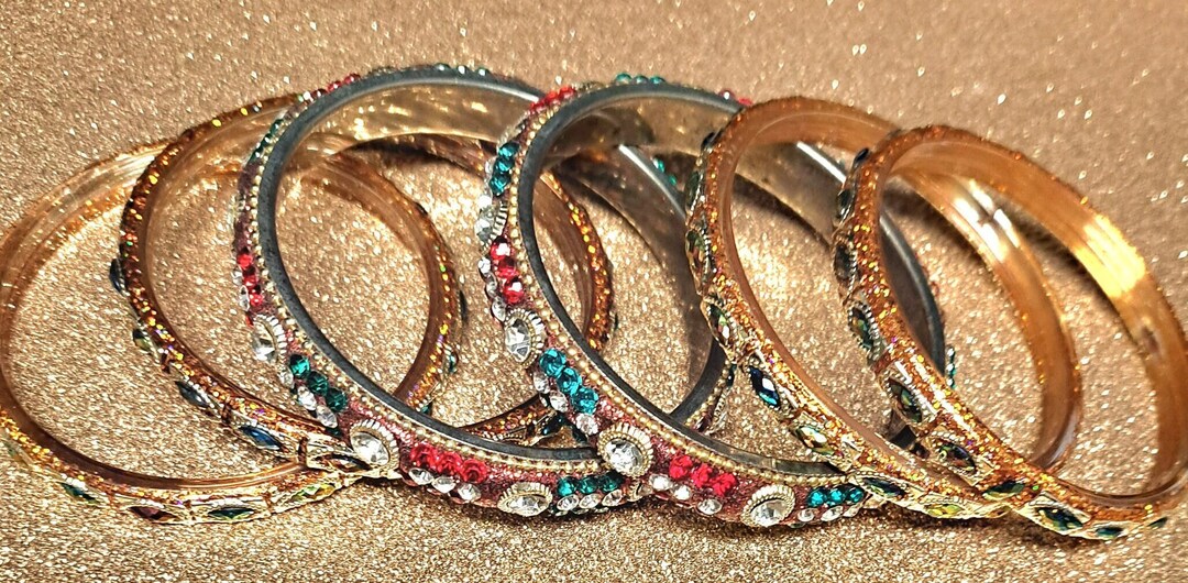 6 Individual Multi Colored Vintage Bangle Bracelet - Etsy