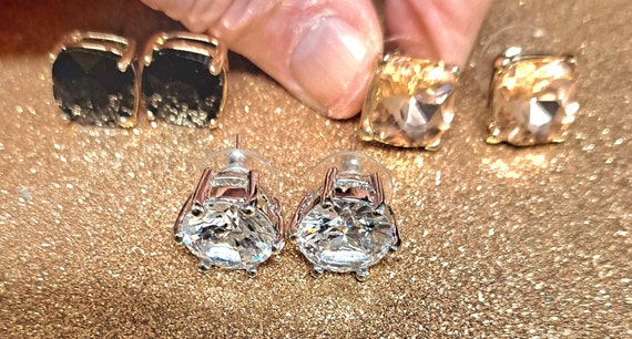 3 Pair One Clear, One Green, one Watermelon Blue Vint… - Gem